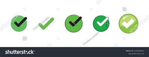 Check Mark Icons Green Checklist Tick Stock Vector Royalty Free Shutterstock