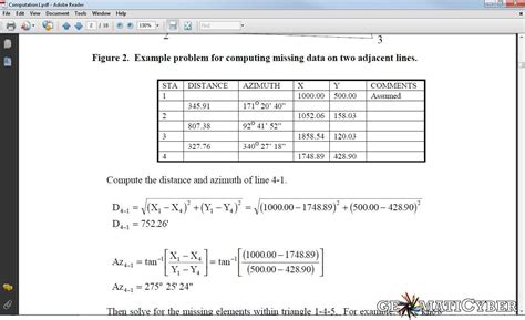 GEOMATICYBER Basic Land Surveying Computation