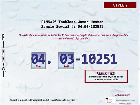 Rinnai Water Heater Age Chart At Amber Mcleod Blog