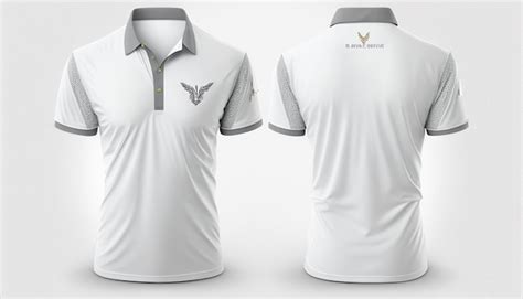 Premium Photo A White Polo Shirt With A Logo On The Front