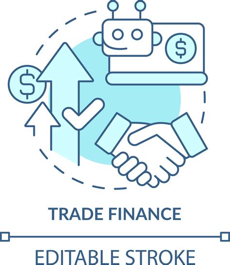 Trade Finance Turquoise Concept Icon Treasury Management System