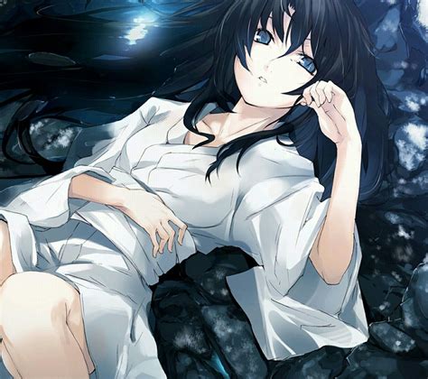 Картинки девочки аниме с черными волосами Фото подборки