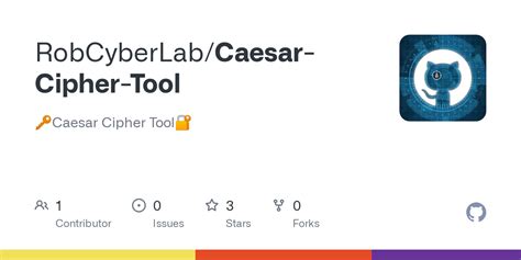 Github Robcyberlabcaesar Cipher Tool 🔑caesar Cipher Tool🔐 Github Robcyberlabcaesar Cipher Tool 🔑caesar Cipher Tool🔐