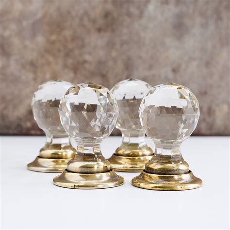 Early Twentieth Century Faceted Glass Door Knobs Lassco Englands