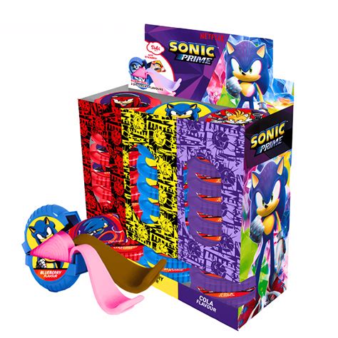 Buy Sonic Prime Gum Roll Chewing Gum With Sticker 24x15g The Kandy King