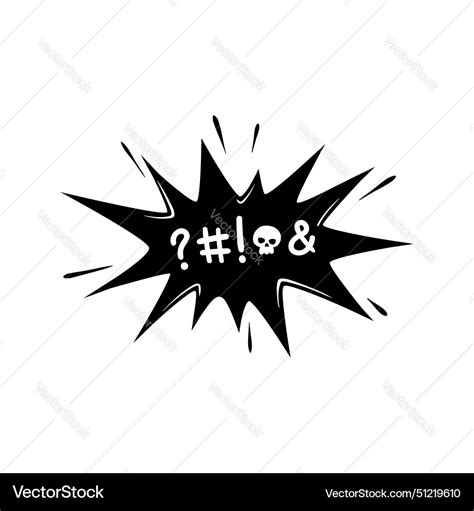Comic Swear Speech Bubble Jagged Explosion Vector Image