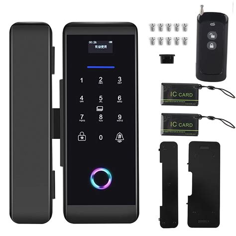 Fingerprint Password Ic Card Glass Door Lock Bluetooth App Control