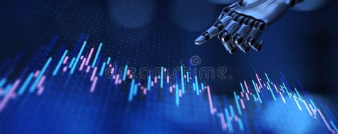 AI-Driven Financial Forecasting with Robotic Precision. 3d Render Stock Illustration ...