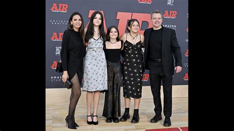 Matt Damon Makes Rare Appearance With His Three Daughters At Air