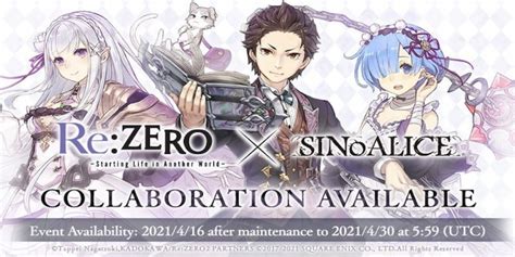 Square Enixs Sinoalice Teams Up With Hit Anime Re Zero For A