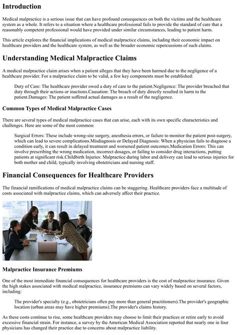 Ppt The Financial Consequences Of Medical Malpractice Claims
