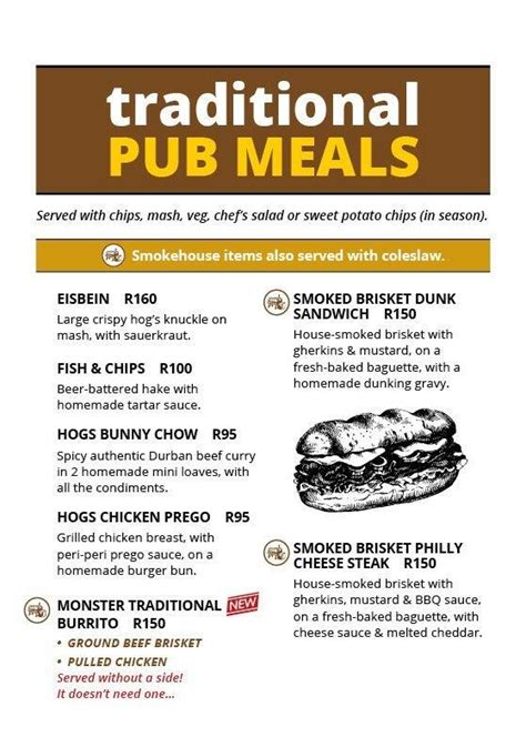 Hogs Head Saloon Menu At Henry Briggs Blog