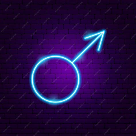 Premium Vector Male Neon Sign