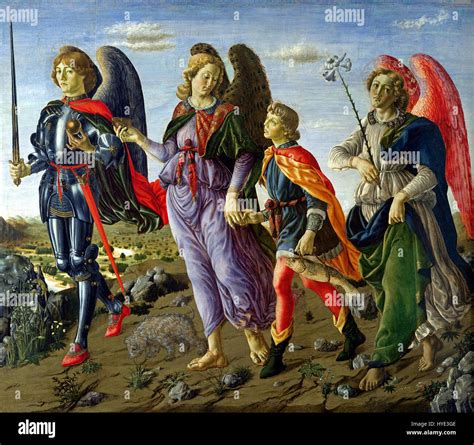Francesco Botticinis I Tre Arcangeli E Tobias Depicts The Three