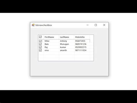 How To Select Unselect All Records In Listview With Checkbox VB Net Mikecodz YouTube
