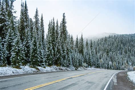 冬季冰雪沥青路前往山区的公路旅行在树林中筑路高清图片下载 正版图片506427042 摄图网