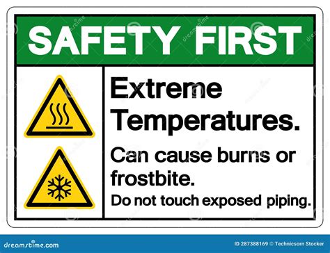Safety First Extreme Temperatures Can Cause Burns Or Frostbite Do Not