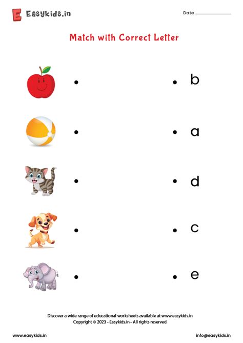 Look And Match With Correct Picture Worksheet