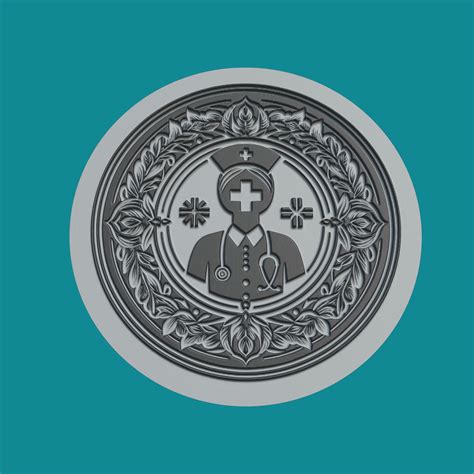 3d File Nurse Medallion Nurse 3d Print Model 🩺 ・3d Print Model To