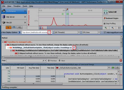 Profiling Sql Queries In Ants Performance Profiler 70 Ants Performance Profiler 7 Product