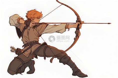 弓箭手坚定的动作插画图片下载 正版图片601402939 摄图网
