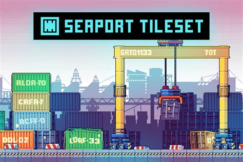 Free Seaport Tileset 32x32 Pixel Art For Platformer