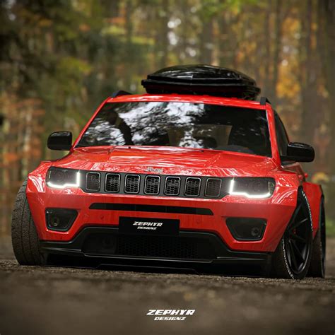 Zephyr Designz Jeep Compass Lowered Widebody Concept 3d Render