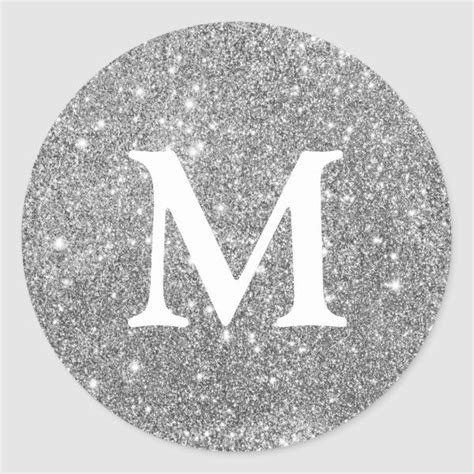 Faux Glitter Monogram Sticker Zazzle Monogram Stickers Wedding Stickers Labels Envelope