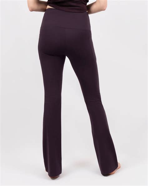Maya Deep Plum Flared Leggings Maya Freya