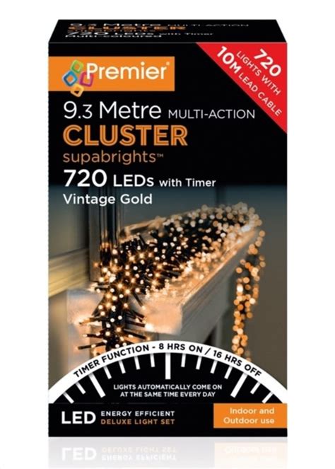 Cluster Lights Indooroutdoor With Timer Function Clocks Home And Garden