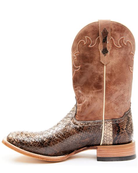 Cody James Mens Exotic Python Western Boots Broad Square Toe