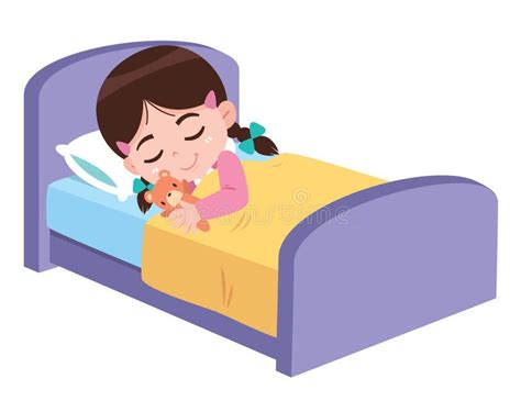 Clipart Girl Sleeping In Bed