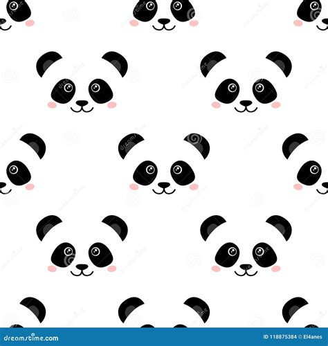 Cute Panda Face Stock Vector Illustration Of Character 118875384