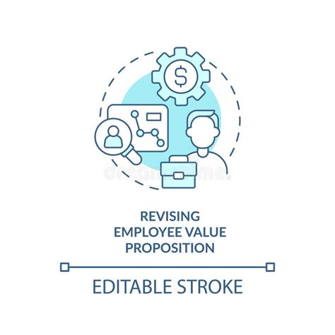 Revising Employee Value Proposition Turquoise Concept Icon Stock Vector Illustration Of