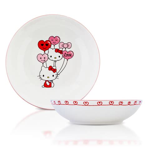 Sanrio Hello Kitty Balloons 9 Inch Ceramic Coupe Dinner Bowl