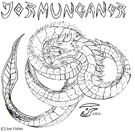 Jormungandr Drawing