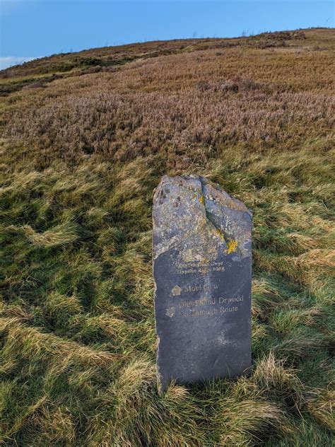 Stone Sign Moel Gyw Nearly Uphill Great Walks In North Wales And More