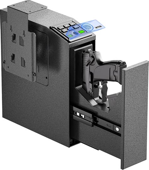 Mounted Biometric Gun Safe For Handgun Nightstand Quick