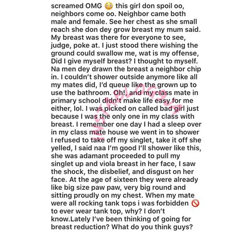 I Hate My Boobs They Are Just Too Big Nigerian Lady Cries Out