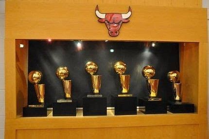 Chicago Bulls Six Championship Trophies