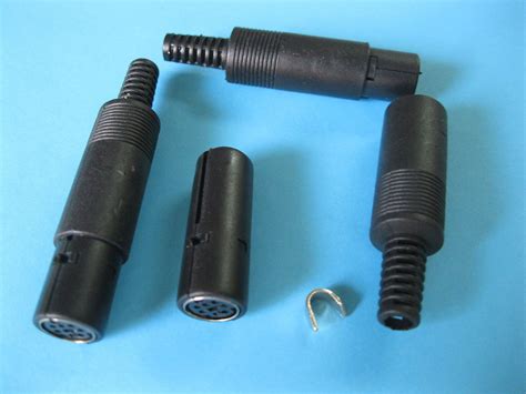 Used 100 Pcs Standard Mini Din Jack 7 Pin Female Connector With Plastic