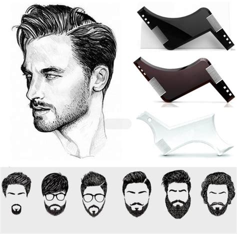 Plantilla De Barba Para Hombre Herramienta De Est Grandado