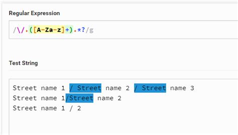 splitting street names with c regex stack overflow