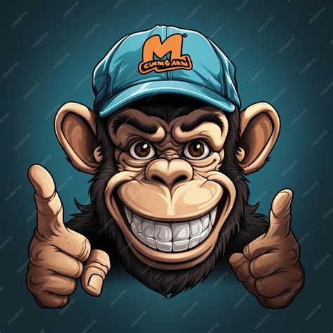 Premium Photo A Happy And Funny Monkey Cartoon Charecter