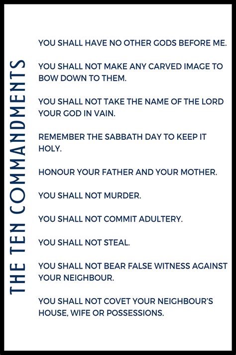 The Ten Commandments Wall Art Christian Wall Decorscripture Digital