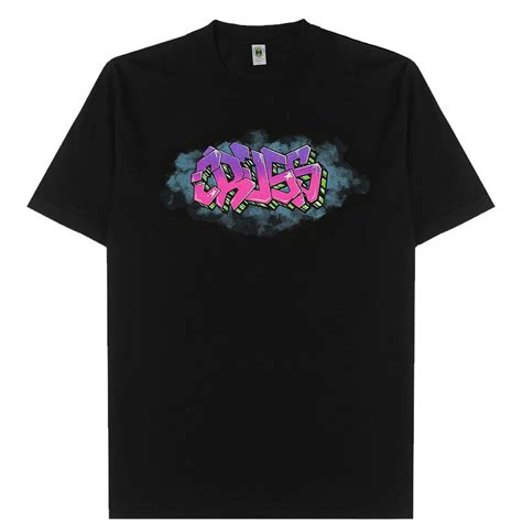 Cross Colours New York Purple Graffiti T Shirt Black C10017nyf Blk