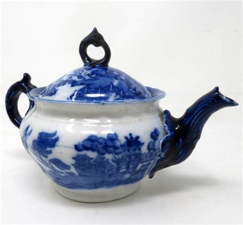 Antique Chinese Blue White Qing Dynasty And English Flo Blue Victorian