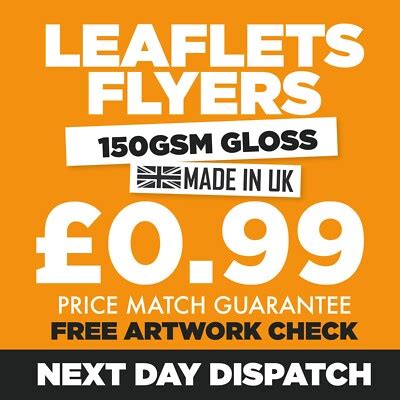1000 A6 A5 A4 Flyers Leaflets Printed Full Colour Flyer Leaflet