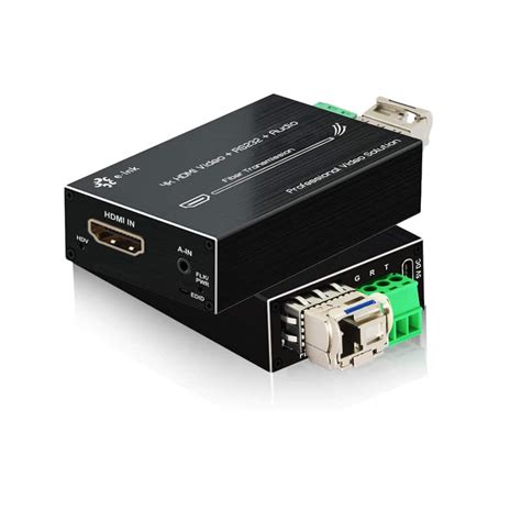 4k Hdmi Over Fiber Extender 80km With Rs232 And Audio E Link